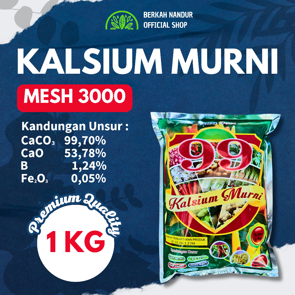 Jual Pupuk Kalsium Murni 99 1 kg Kalsium Karbonat Calsium Carbonate ...