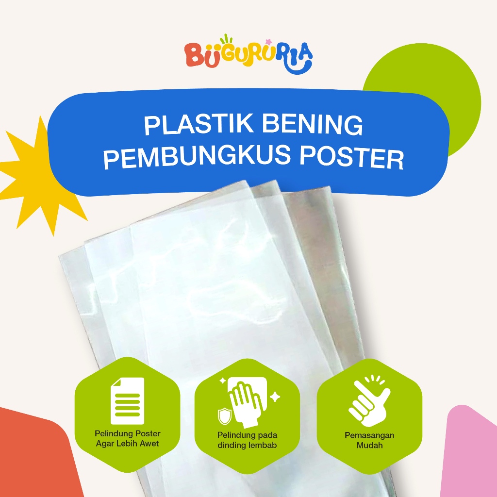 Jual Bu Guru Ria - Plastik Bening Pembungkus Poster Ukuran 40x60 CM ...