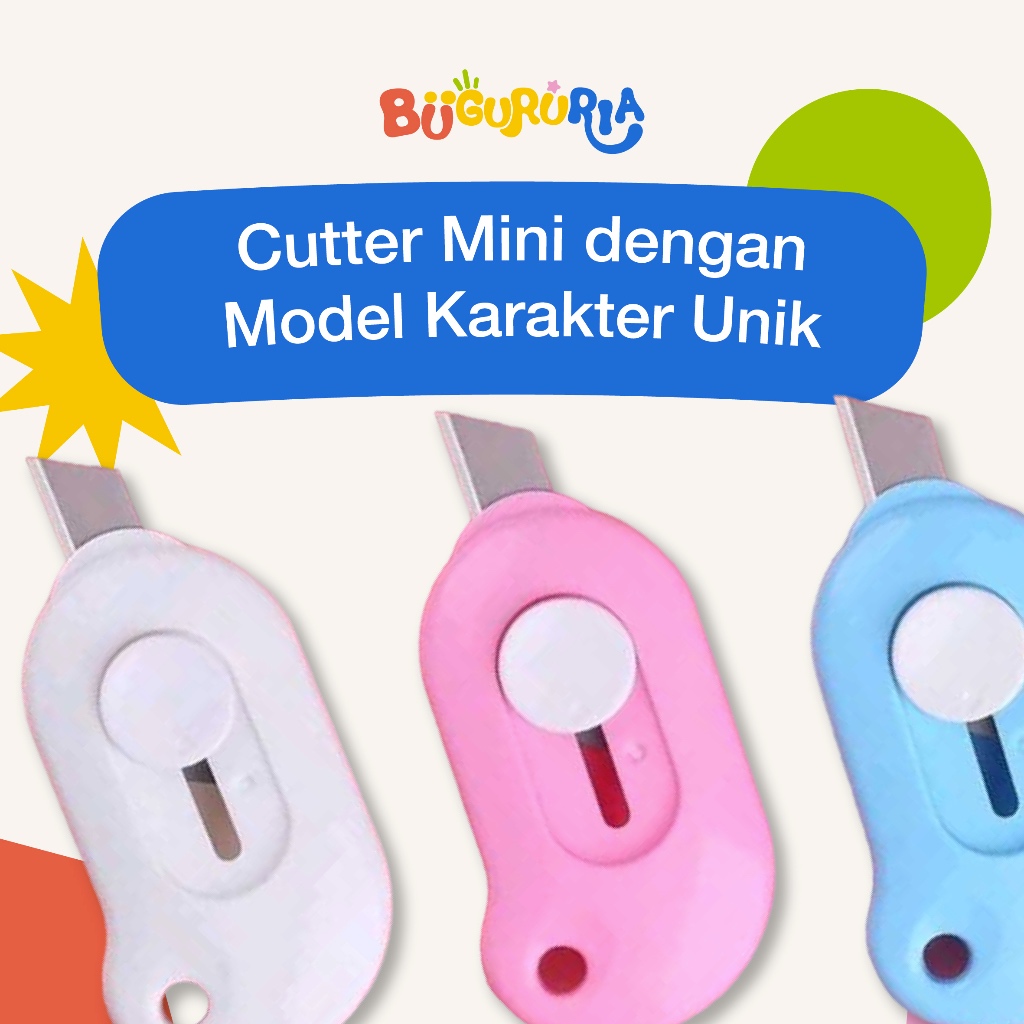 Jual Bu Guru Ria - Cutter Mini Motif Lucu Pisau Cutter Kecil Papper Cut ...