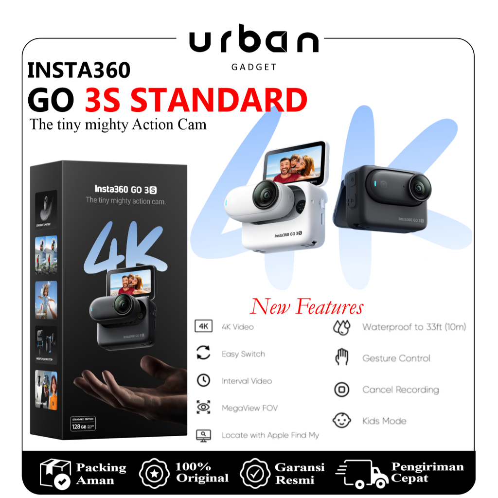 Jual Insta360 GO 3S Tiny Mighty Action Cam Insta 360 GO 3S GARANSI RESMI | Shopee Indonesia