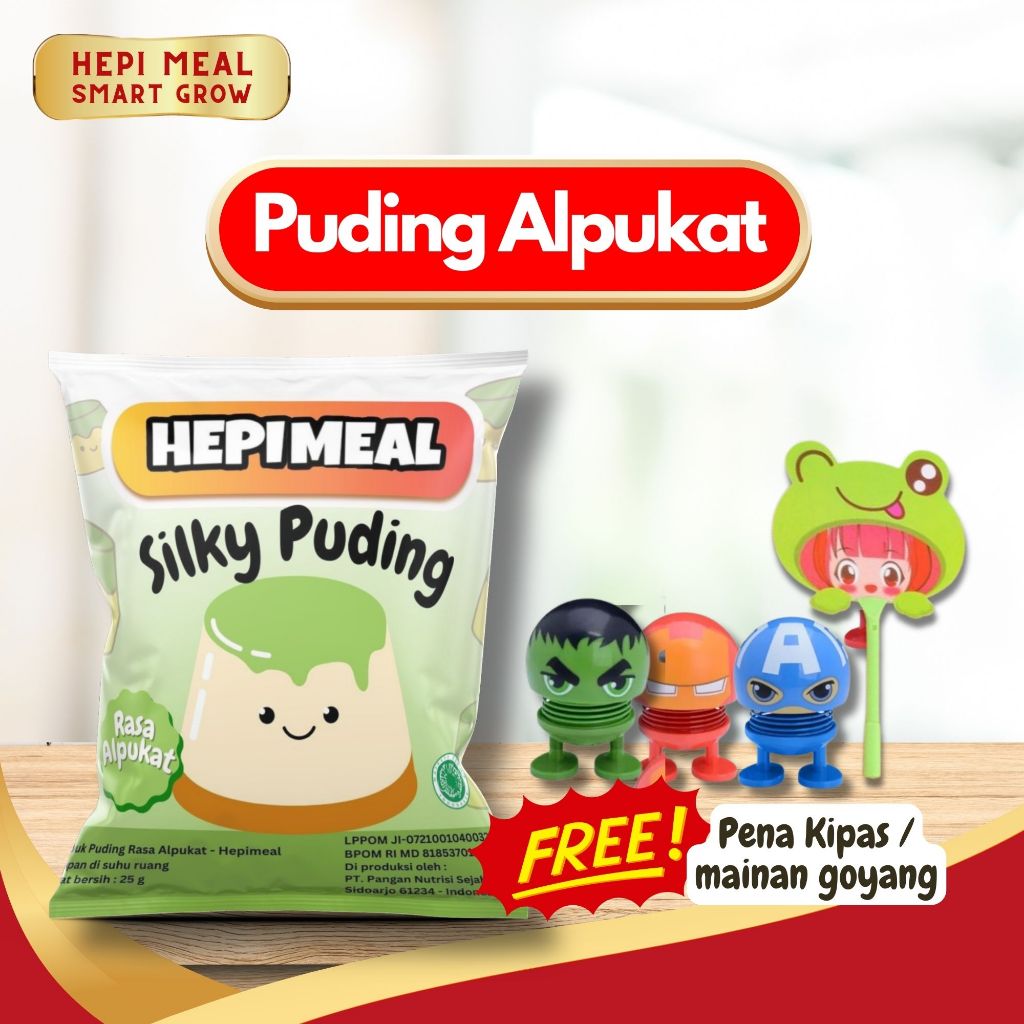 Jual 10 PCS Puding Alpukat Hepi Meal Makanan Untuk Bayi Hingga Dewasa ...