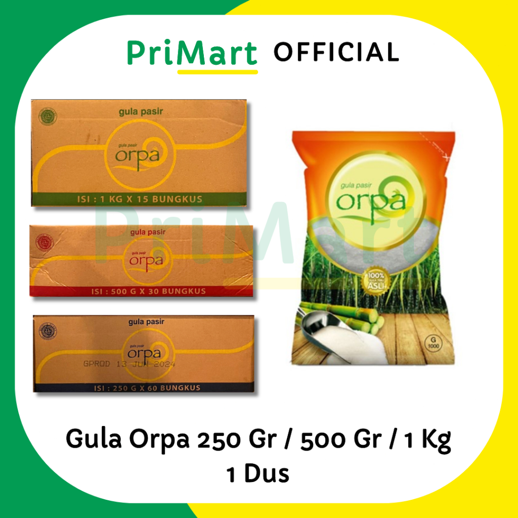 Jual Gula Orpa 250 Gr / 500 Gr dus (total 15 Kg) gula pasir putih ...