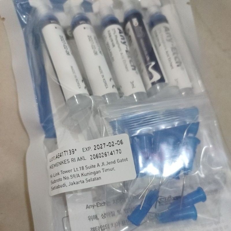 Jual ETCHING GEL ANY ETCH Isi 5 Syringe / Dental ETSA GEL SYRINGE ...