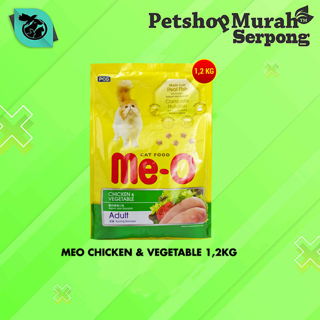 Jual Makanan Kucing Kering Me-O Cat Food Me o Meo Chicken Vegetable 1,2 ...