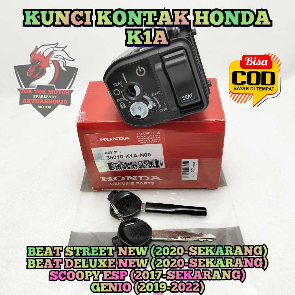 Jual KUNCI KONTAK + Tombol JOK ASLI ORIGINAL HONDA AHM K1A GENIO , BEAT ...