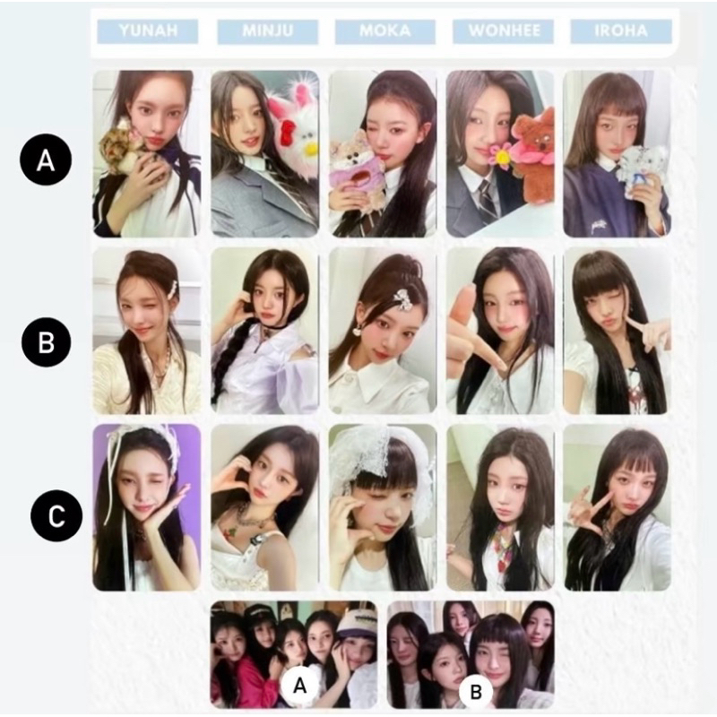 Jual Official Photocard ILLIT Super Real Me Weverse Yunah Minju Moka Wonhee Iroha | Shopee Indonesia