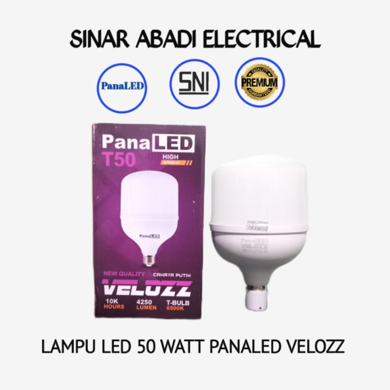 Jual Lampu LED 50 Watt 50w PANALED VELOZZ by LUBY SNI Murah - Putih ...