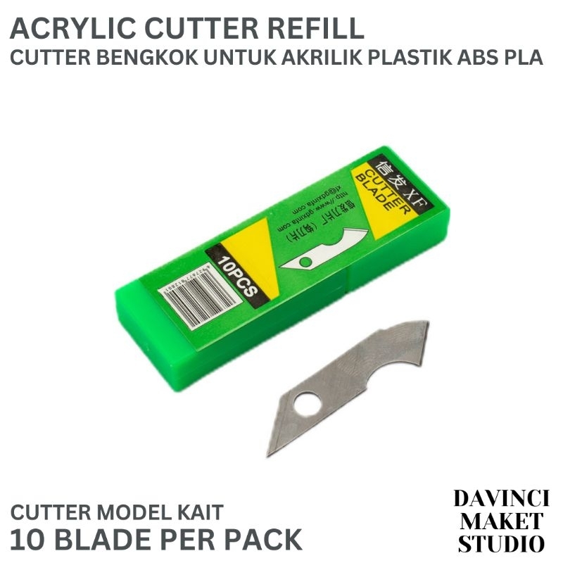 Jual Isi Pisau Cutter Akrilik 10 pcs Blade - Refill Cutting Pen Acrylic ...