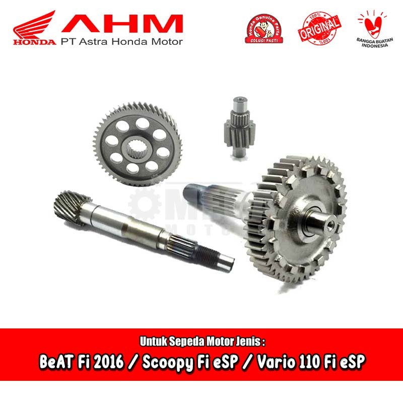 Jual Gear Rasio Mesin Gardan Set Komplit BeAT Scoopy Vario Fi eSP ...