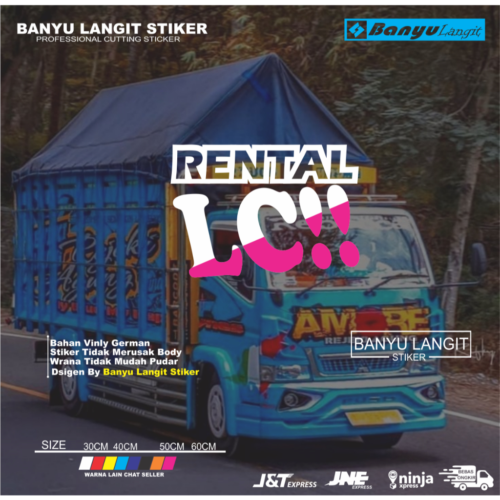 Jual Stiker kaca mobil RENTAL LC!! cutting stiker variasi kaca mobil ...