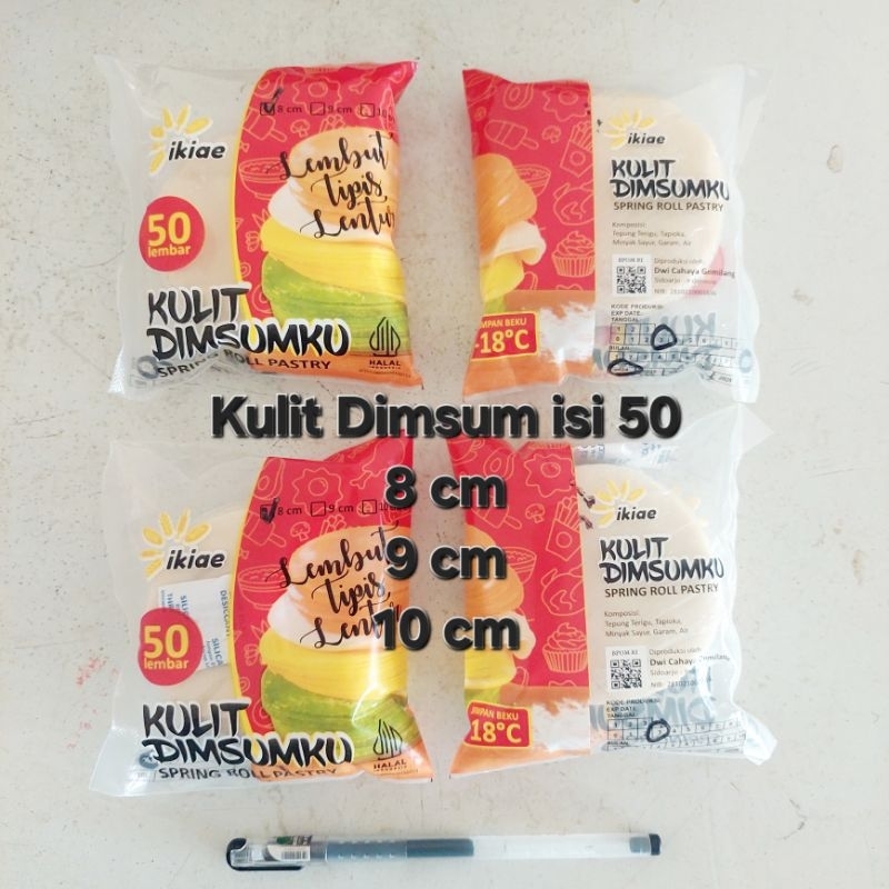 Jual Kulit Dimsum putih 8 / 9 / 10 cm isi 50 merek Kulit Dimsumku ...