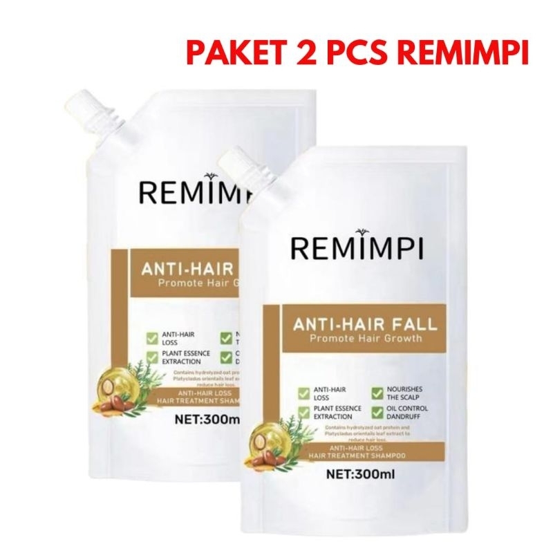 Jual (2 PCS) REMIMPI Anti Hair Fall Hair Treatment Shampoo Oil Control ...