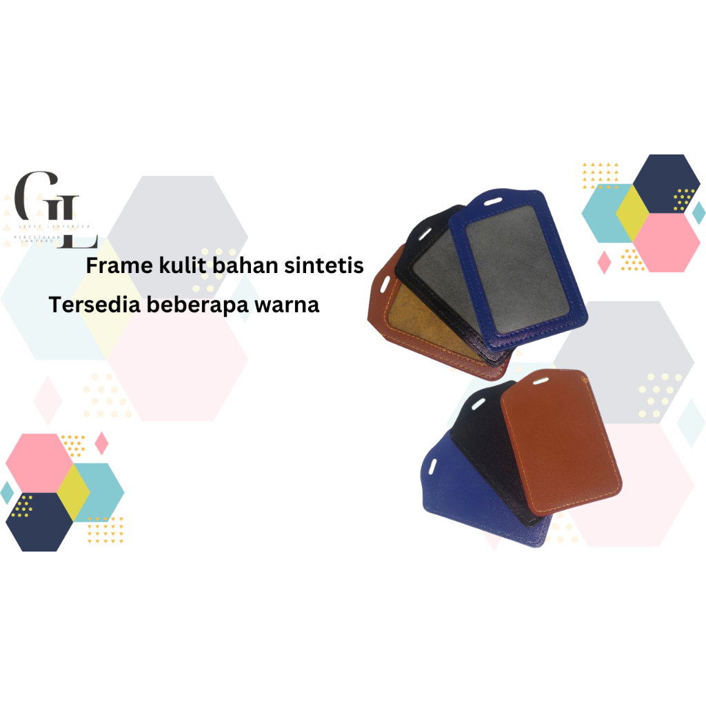 Jual FRAME Casing Tempat ID Card Holder KULIT sintetis | Shopee Indonesia
