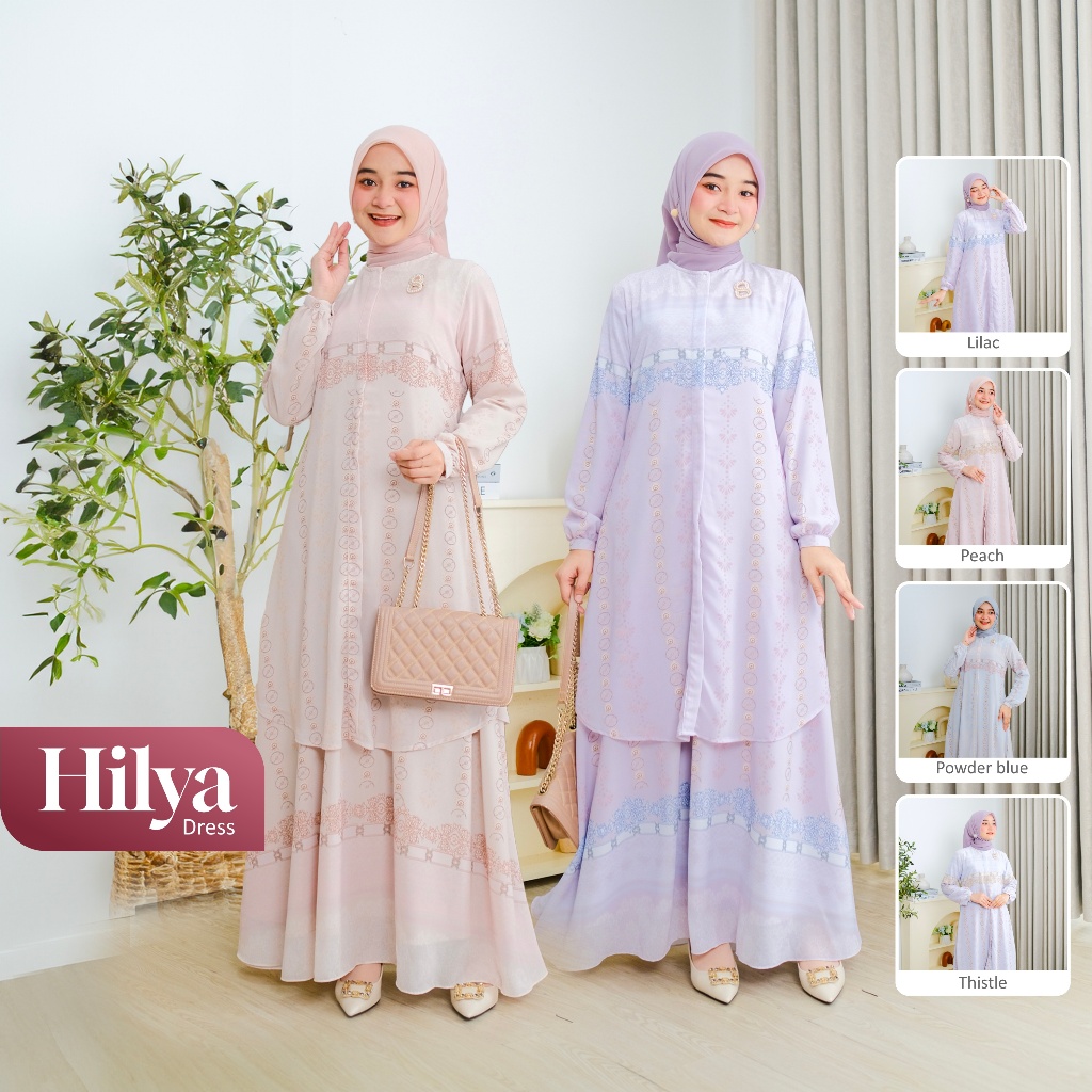 Jual Hilya Gamis Daily Premium Flowy Exclusive Series (GAMIS SAJA ...