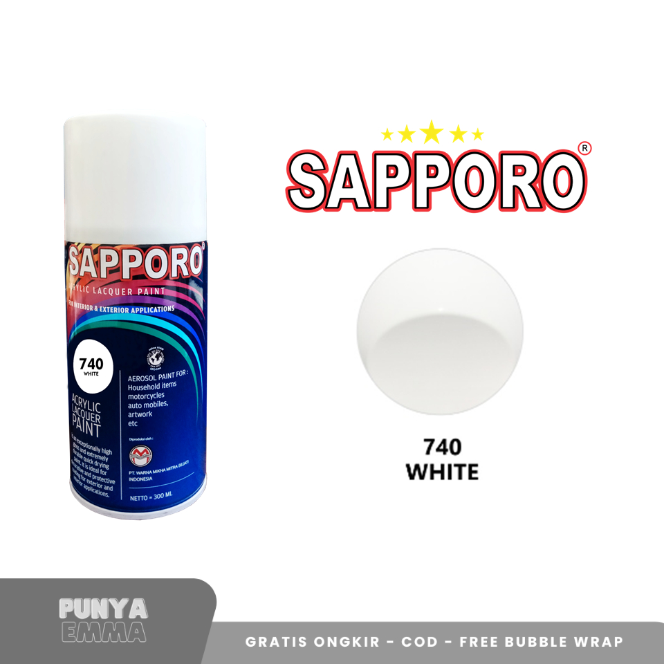 Jual SAPPORO SPRAY 740 WHITE / BASIC COLOURS 300ml | Shopee Indonesia