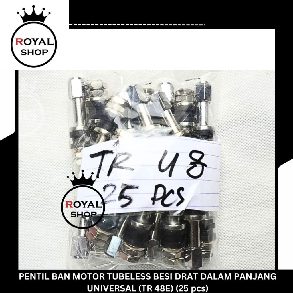 Jual PENTIL BAN MOTOR TUBELESS BESI DRAT DALAM PANJANG UNIVERSAL 25PCS ...