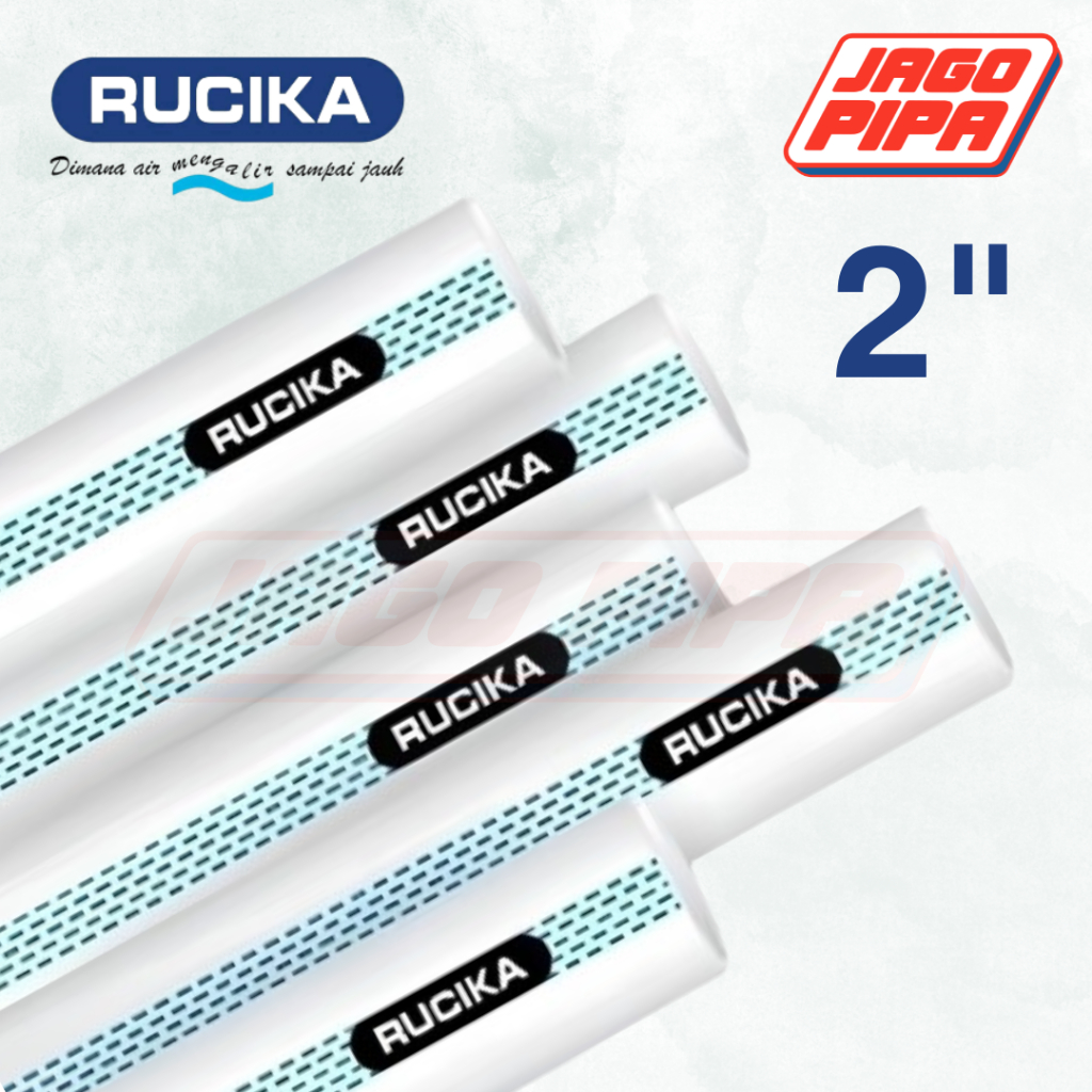 Jual Rucika Pipa AW 2 Inch PVC Air Bersih MOF Putih 4 Meter 2" Paralon Putih | Shopee Indonesia