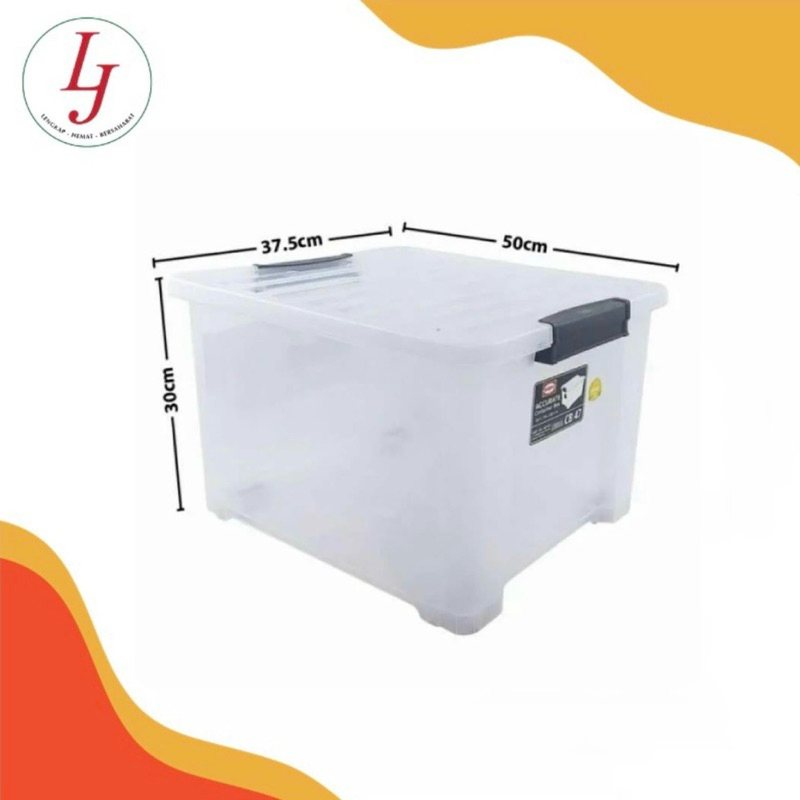 Jual Kontainer Box Plastik Transparan Shinpo Accurate 47 Liter (CB-47 ...