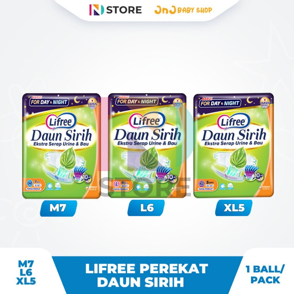 Jual Lifree Perekat Daun Sirih M7/L6/XL5 Popok Dewasa 1 Ball/Pack | Shopee Indonesia