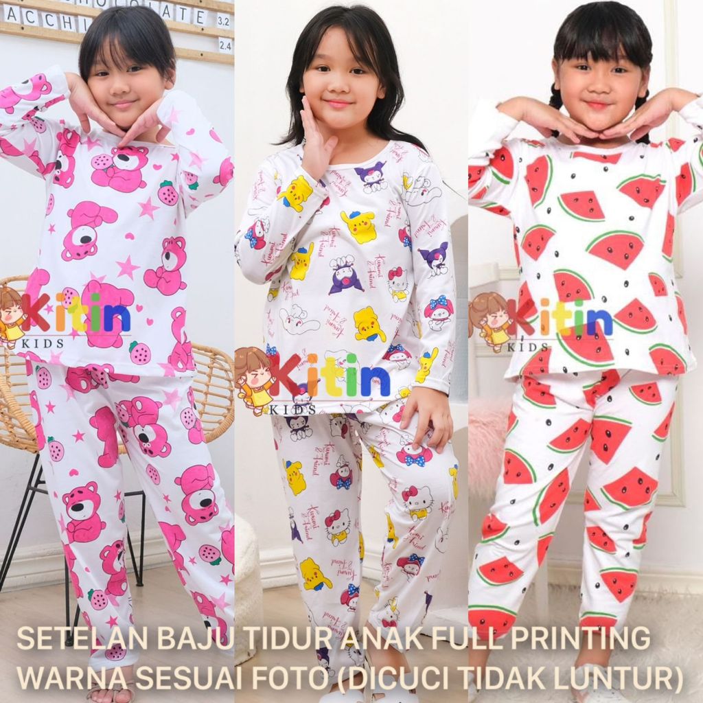 Jual JK - SETELAN BAJU PIYAMA DAN TIDUR ANAK CEWEK/PEREMPUAN PREMIUM ...
