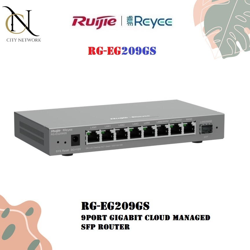Jual RUIJIE RG-EG209GS Reyee 9-Port Gigabit Cloud Managed SFP Router ...