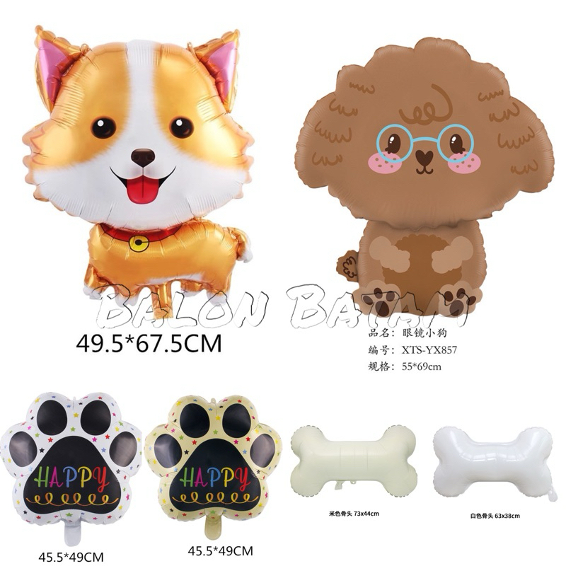 Jual Balon Foil Doggy Anjing Paw Footprint Bone | Shopee Indonesia