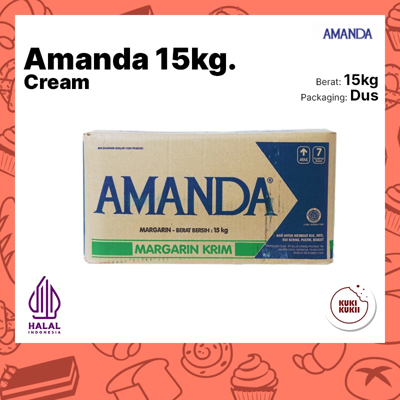 Jual Amanda Margarine CREAM 15 kg | Mentega Amanda cream 15kg | Amanda ...