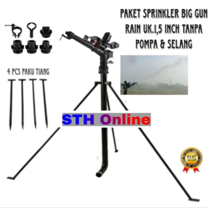 Jual Paket tiang dan sprinkler pvc 1,5 unch jarak tembak 20 meter ...