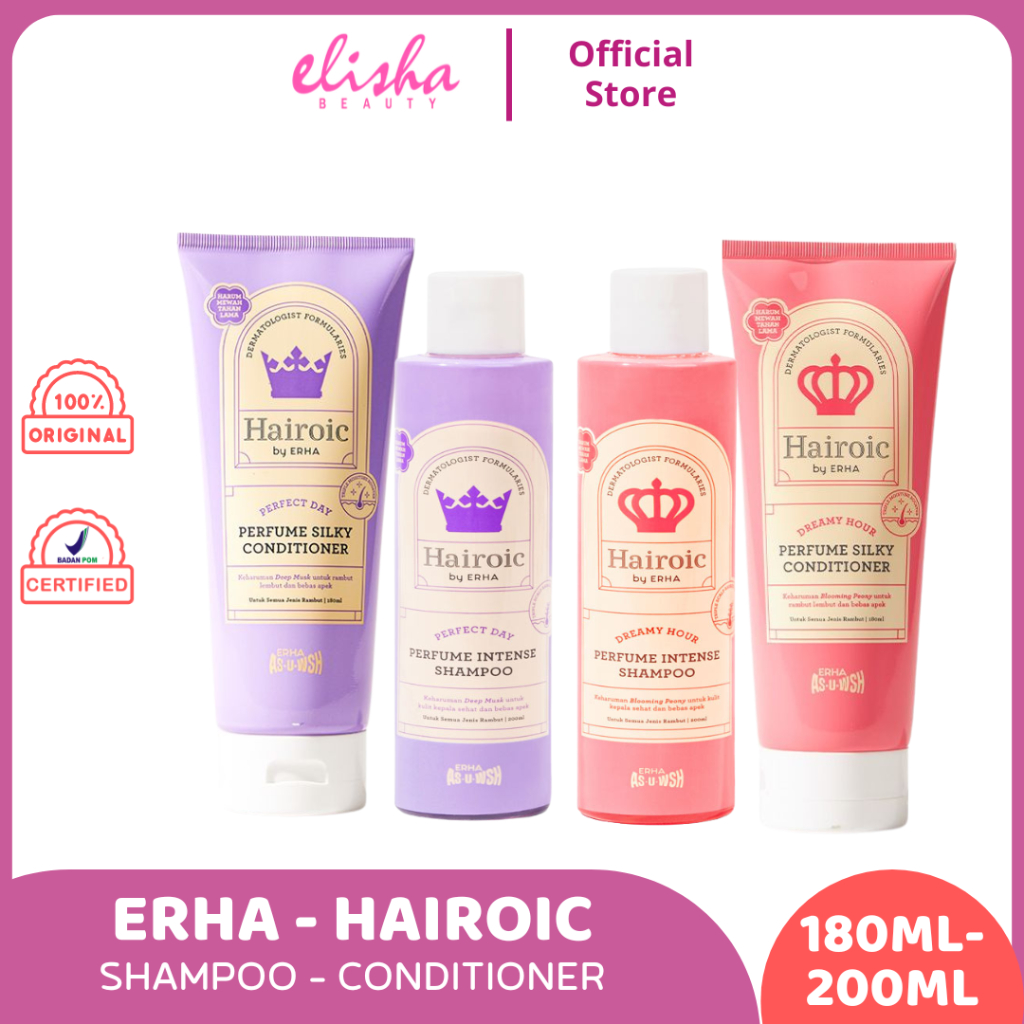 Jual ERHA HAIROIC-SHAMPOO 200ML /CONDITIONER 180ML SERIES | Shopee ...