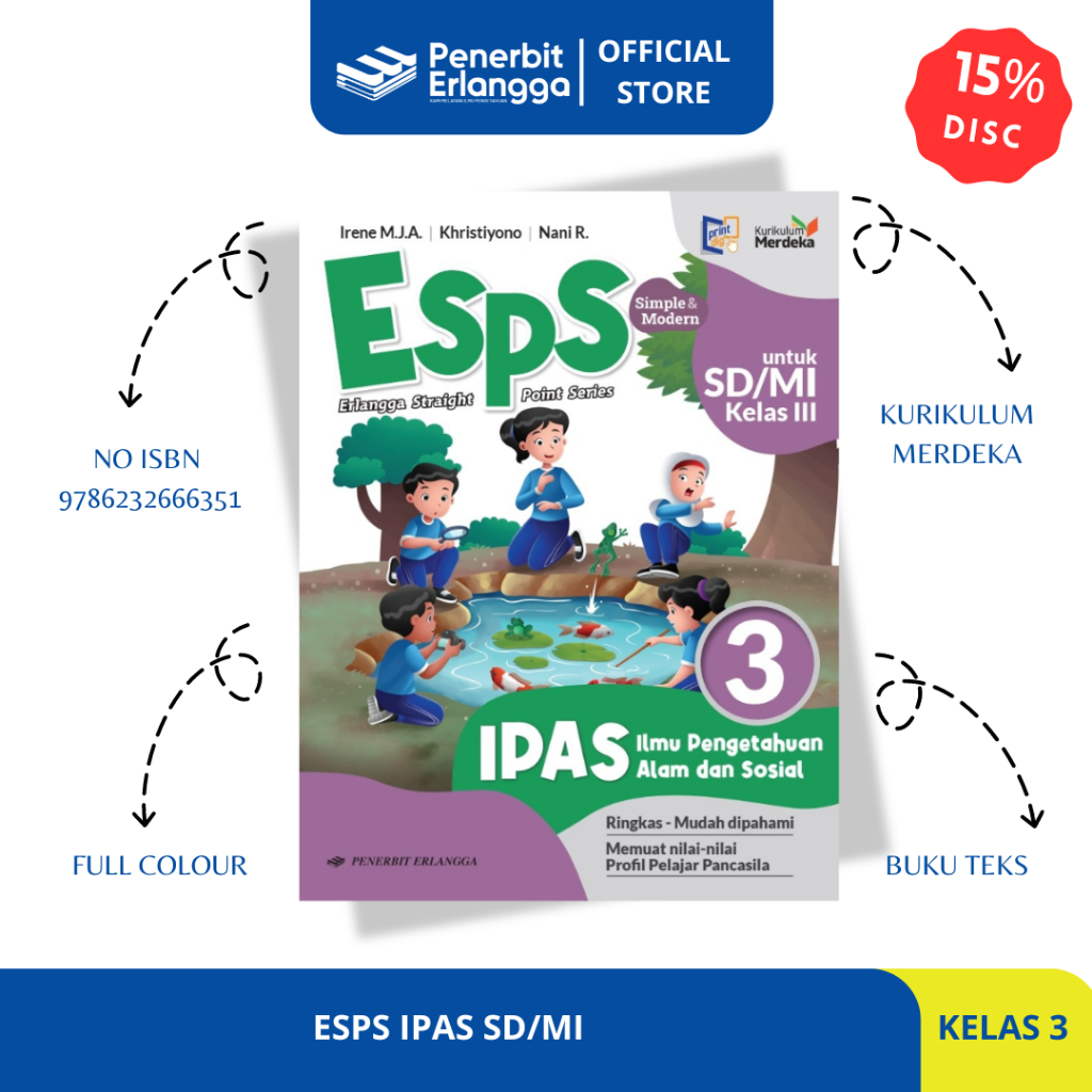 Jual [Erlangga Official] Esps Ipas Sd/Mi Kelas 3 - Kurikulum Merdeka ...