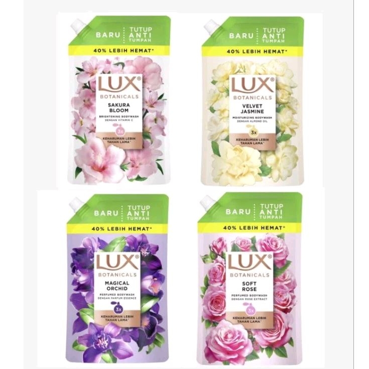 Jual Lux botanical sabun mandi cair 800ml refill soft rose | Shopee Indonesia