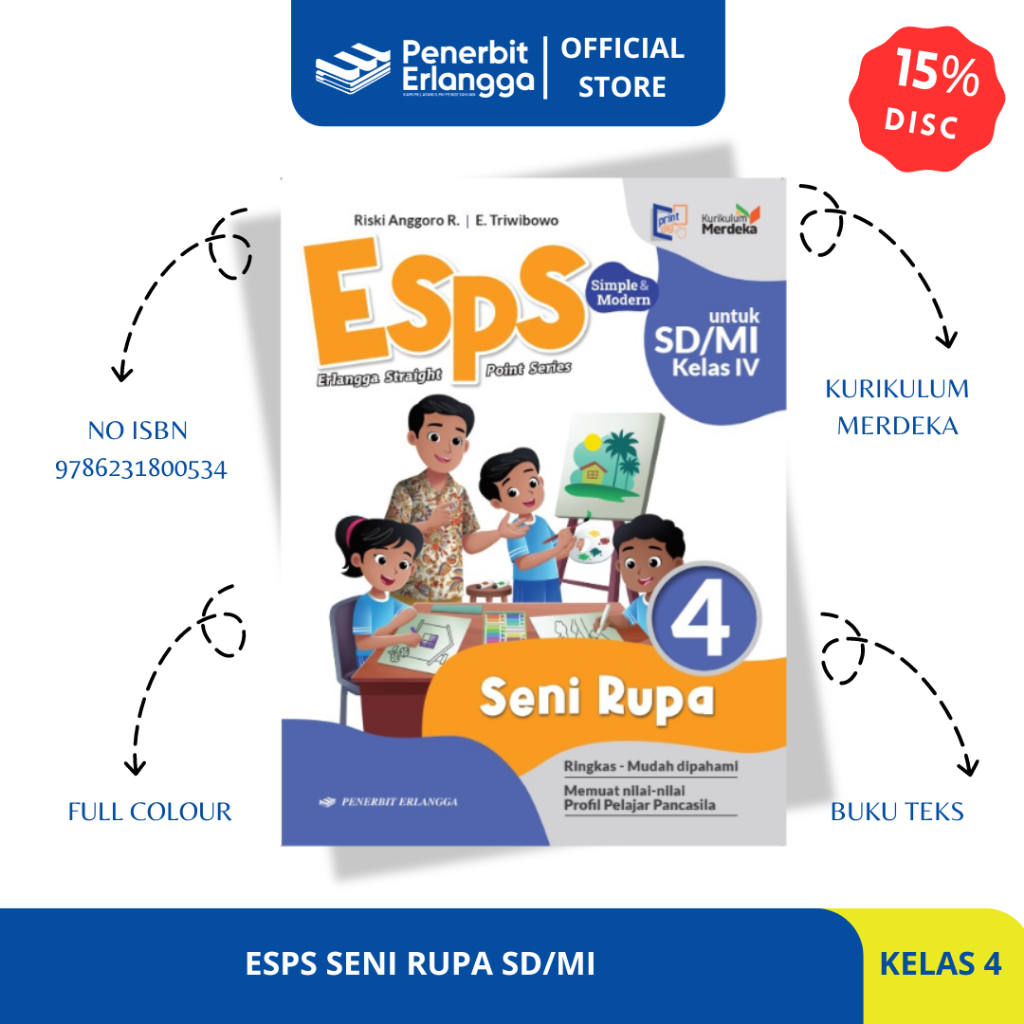 Jual [Erlangga Official] Esps Seni Rupa Sd/Mi Kelas 4 - Kurikulum ...