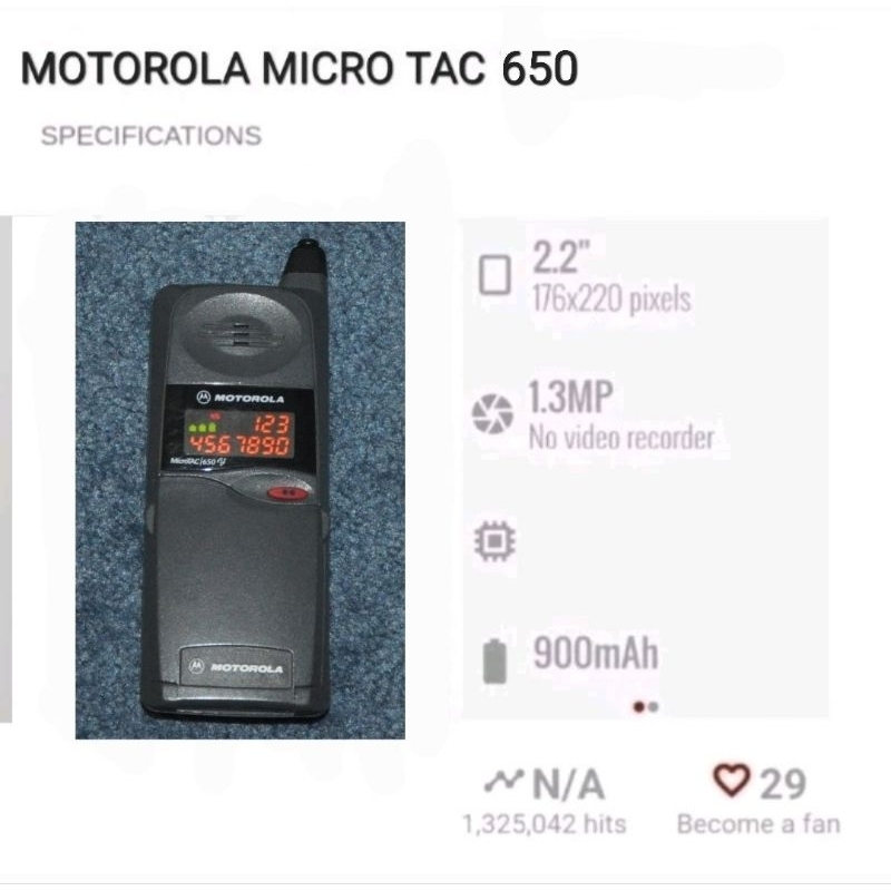 Jual MOTOROLA MICRO TAC-650 HP JADUL LANGKA HP NOSTALGIA HPNYA PARA ...