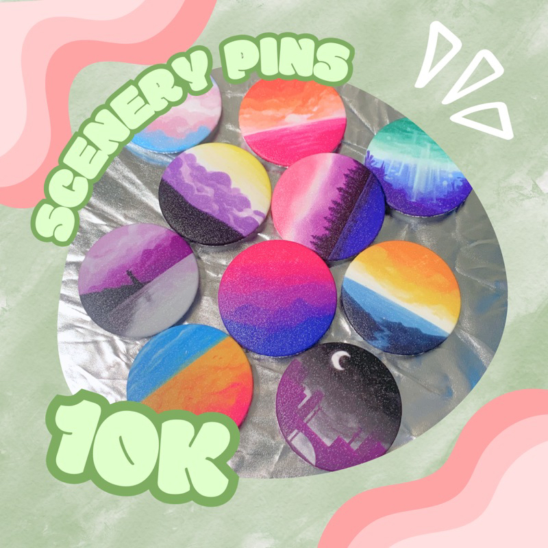 Jual COLORFUL SCENERY PIN | Shopee Indonesia