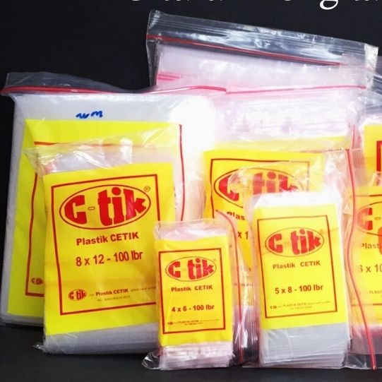 Jual Plastik Klip Zip Ctik Uk 12x20 - 11x17 - 10x15 isi 100 Pcs Bening ...