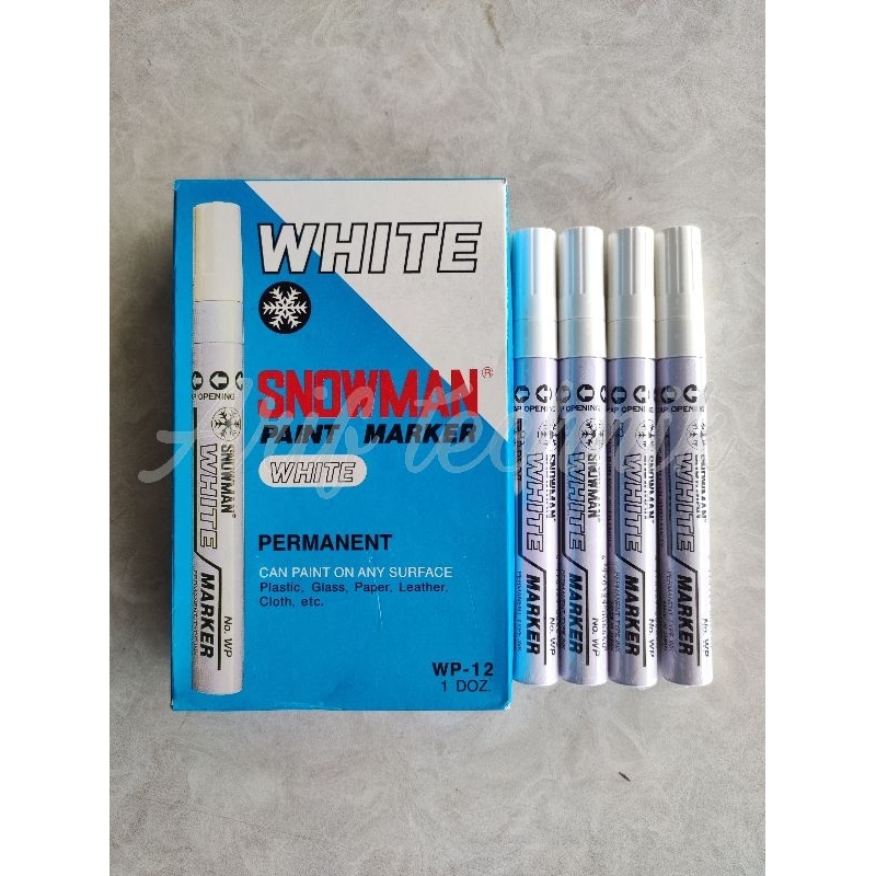 Jual Snowman Paint Marker White / Marker Putih SNOWMAN Permanent ...