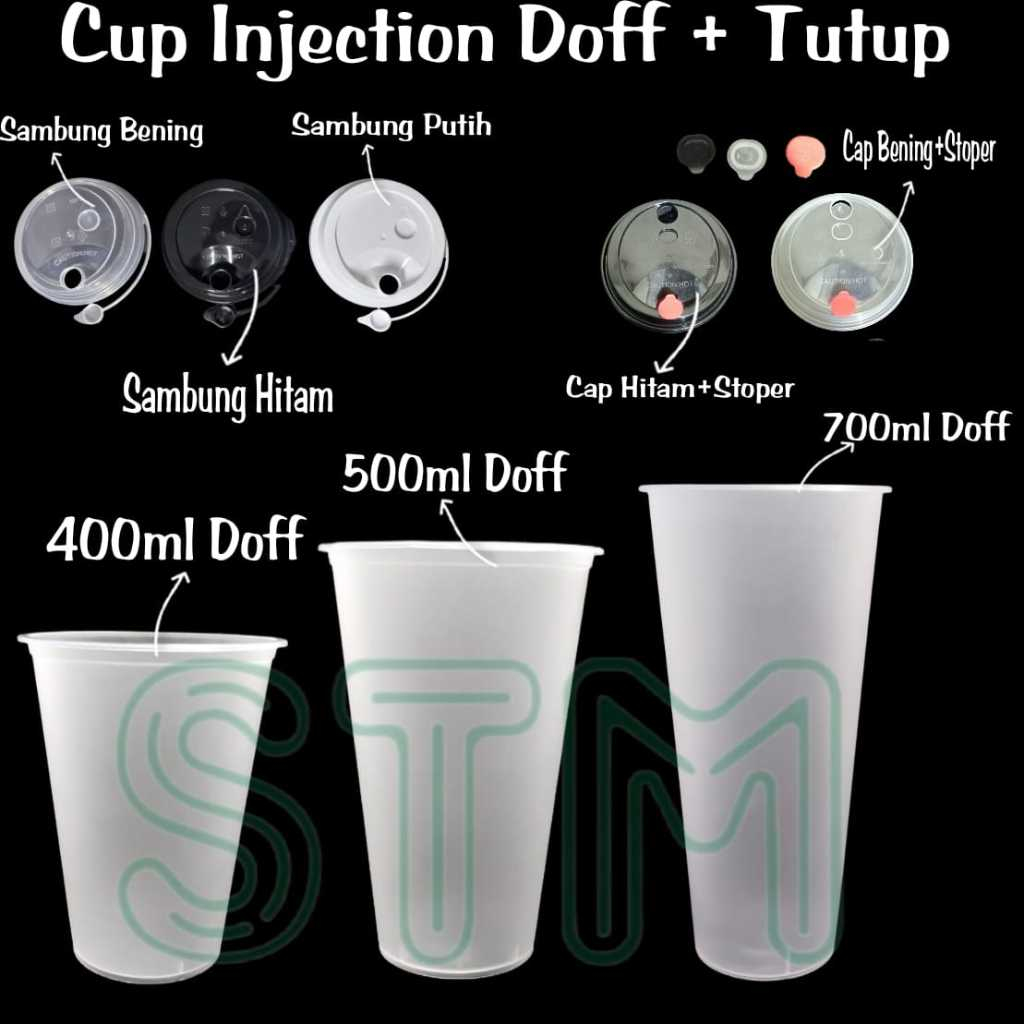 Jual Gelas Plastik Frosted Slim Tinggi 24oz 700ml 22OZ/Cup Doff 16oz ...