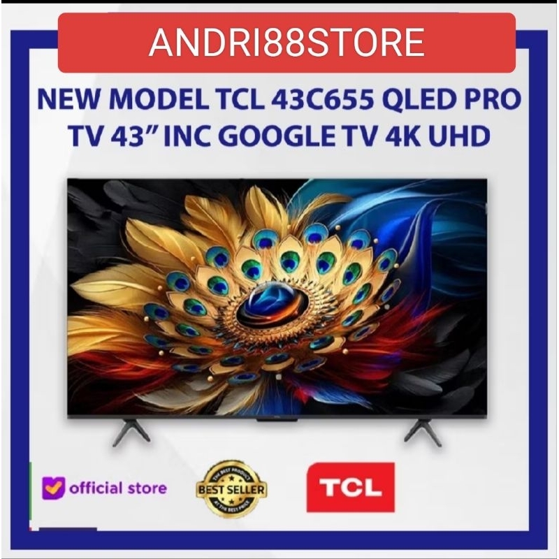 Jual TCL TV LED 43 INCH QLED PRO 4K 43C655 | Shopee Indonesia
