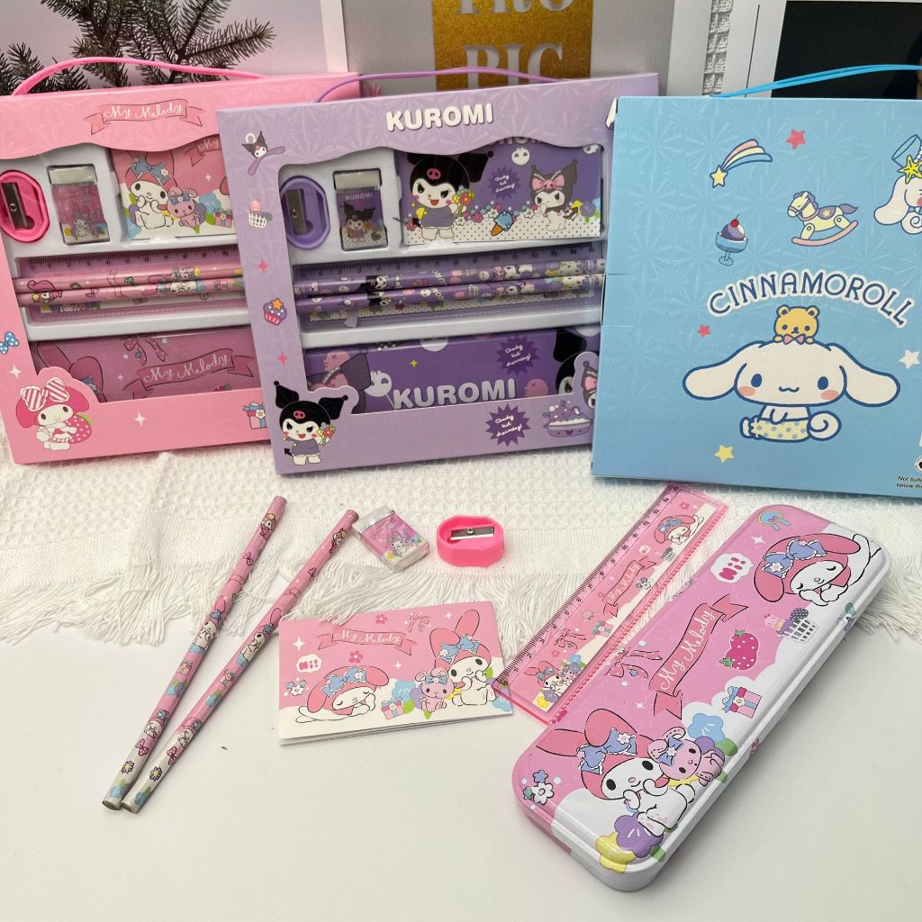 Jual STUDY SET ATK TEMPAT PENSIL SANRIO KARAKTER 7 IN 1 PENGHAPUS ...