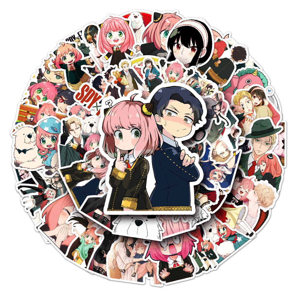Jual Sticker Pack vinyl isi 50 pcs | anti air varian STICKER ANIME SPY ...