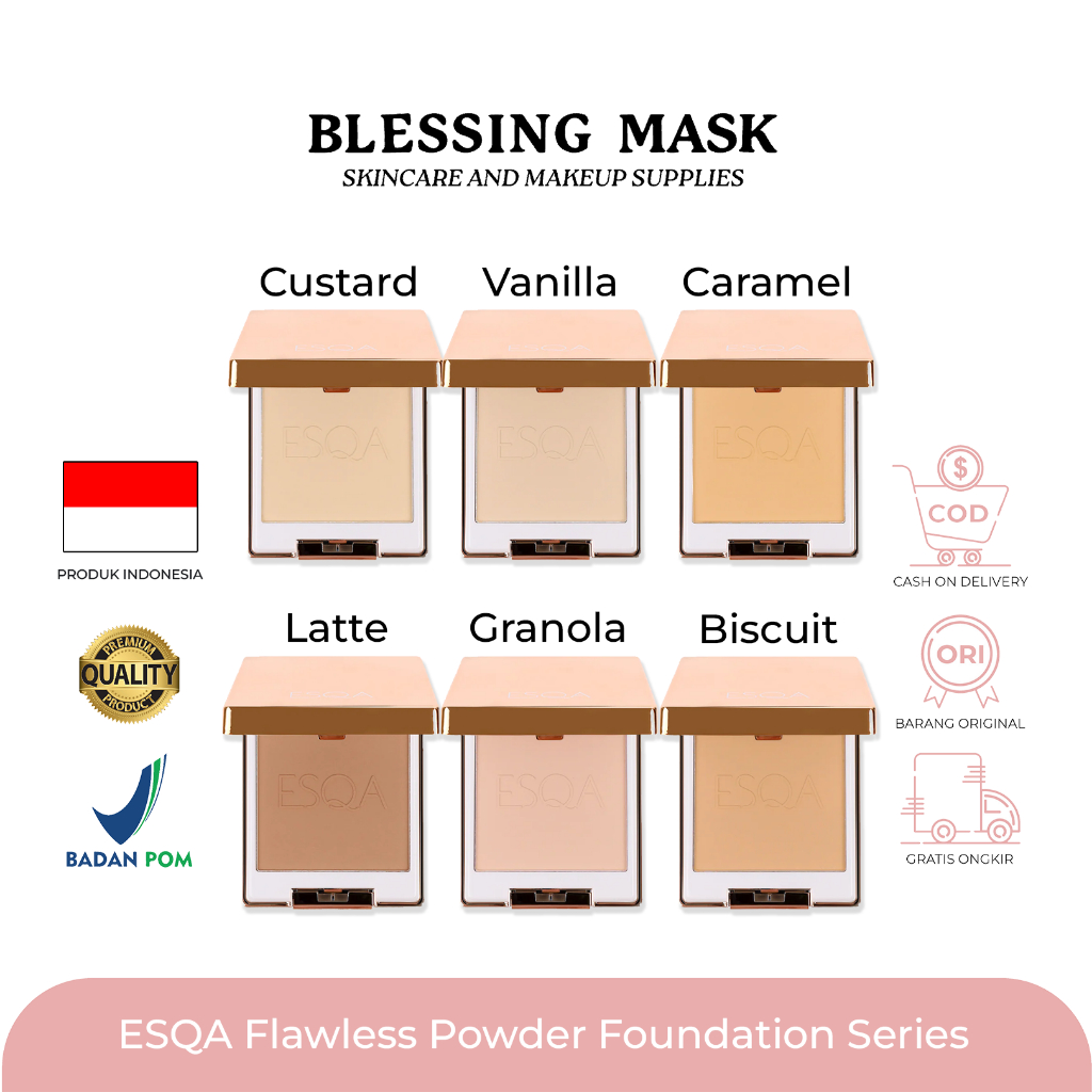 Jual ESQA Flawless Powder Foundation | flawless and smooth | Shopee ...