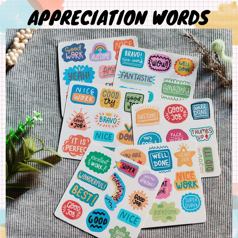 Jual Appreciation Words Stickers / stiker apresiasi / stiker kata ...
