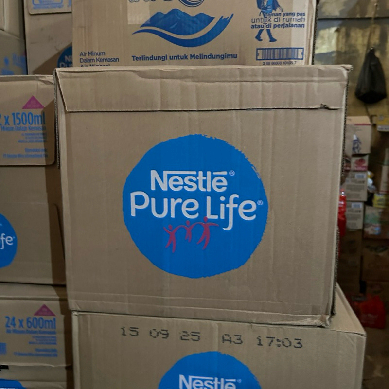 Jual nestle pure life 600ml 1 dus isi 24 botol | Shopee Indonesia