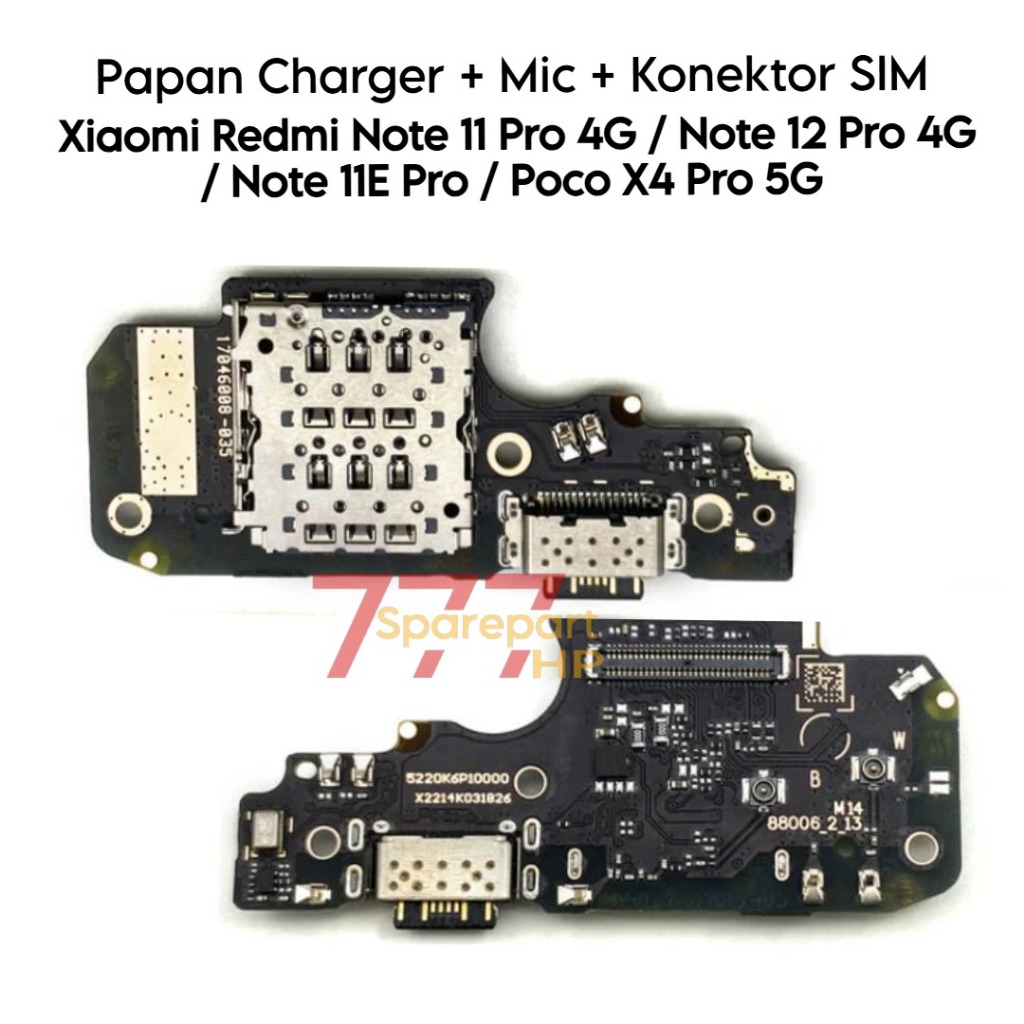 Jual Papan Konektor PCB Charger Mic + Konektor SIM Xiaomi Redmi Note 11 ...