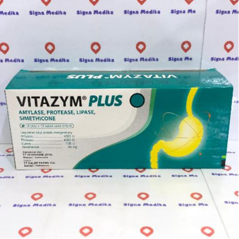 Jual Vitazym Plus Box Isi 10 Strip @10 Tablet - Obat Pencernaan, Mual ...