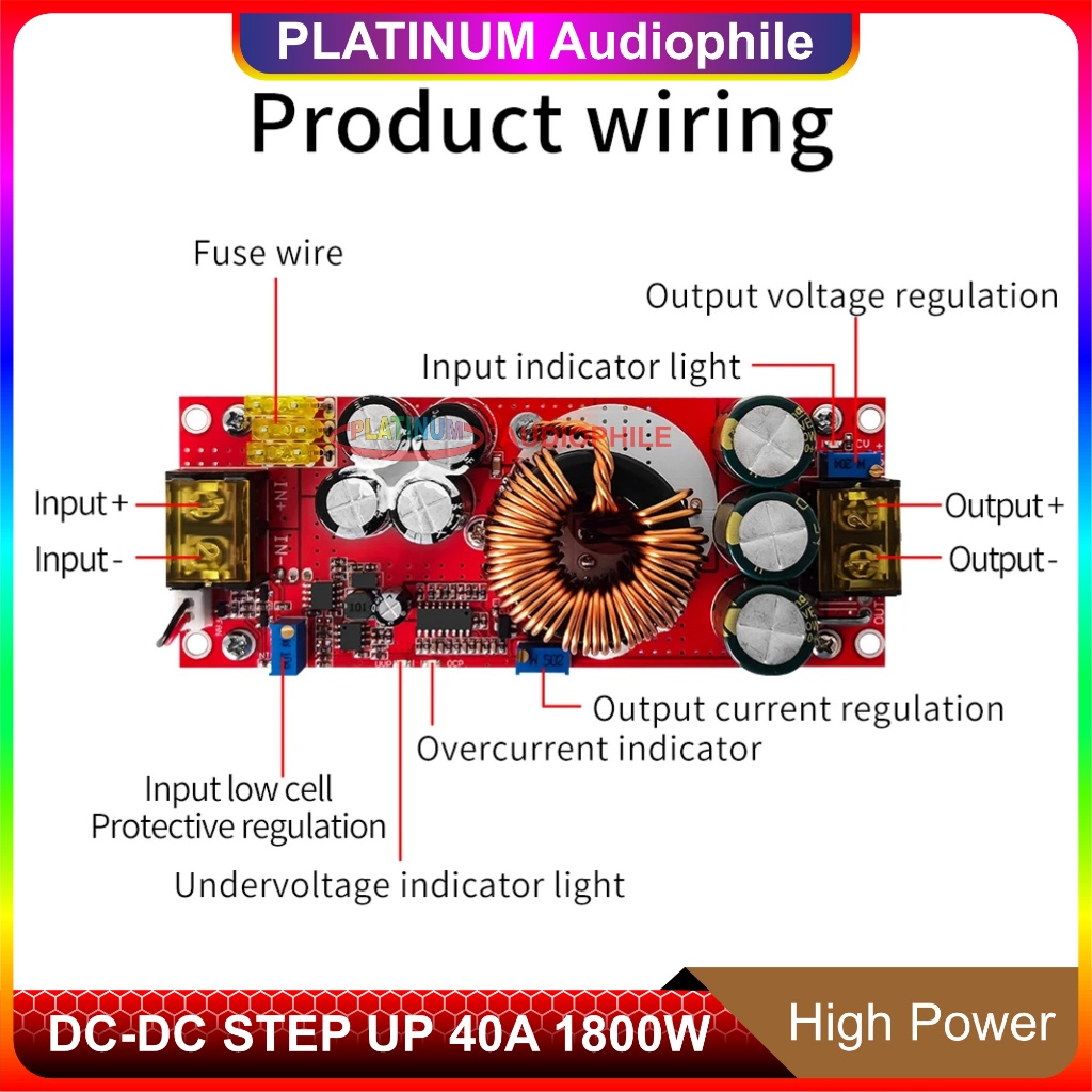 Jual DC-DC Step Up 1800W 40A Boost Converter High Power Stepup Modul SU ...
