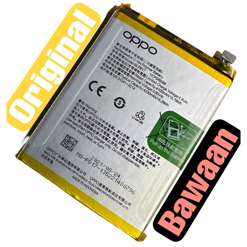 Jual battery baterai oppo A15/A15S/A16K/A16E BLP817 original Cek ...