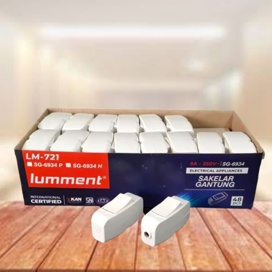 Jual Lumment Saklar Lampu Gantung Swith On/Off Hitam & Putih | Shopee ...