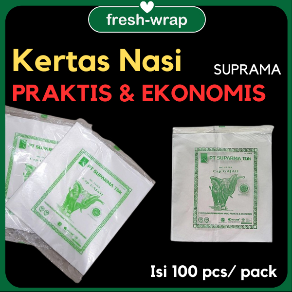 Jual Kertas Nasi 100 pcs/pack untuk Kertas Nasi KFC, Burger, Kebab ...