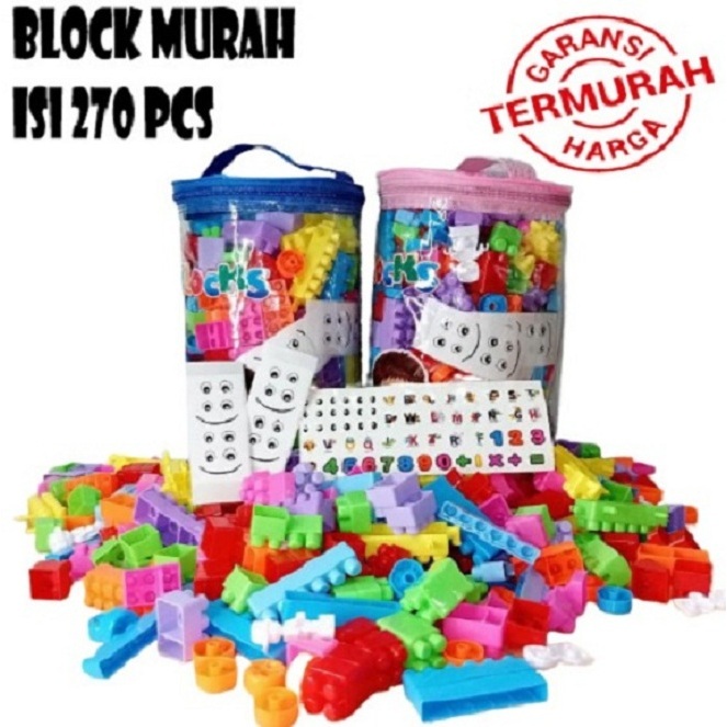 Jual Mainan Balok Susun Anak Block Blok Brick Bongkar Pasang Edukasi ...